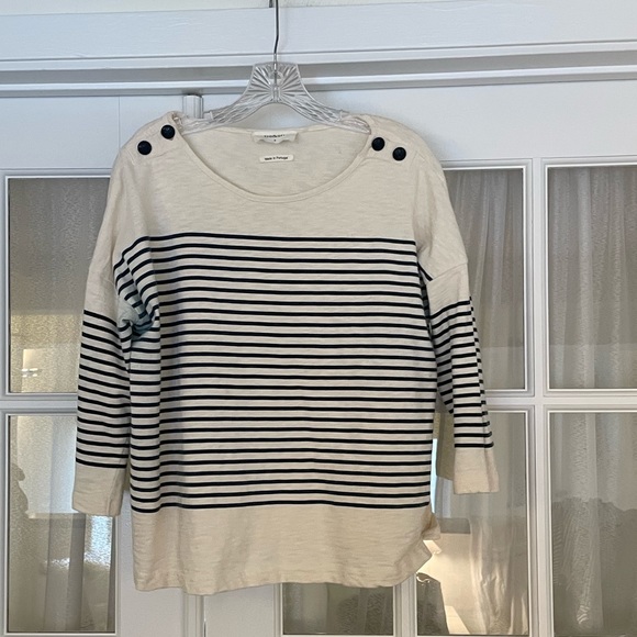 ba&sh | Tops | Bash Nautical Striped 0 Cotton Tee | Poshmark